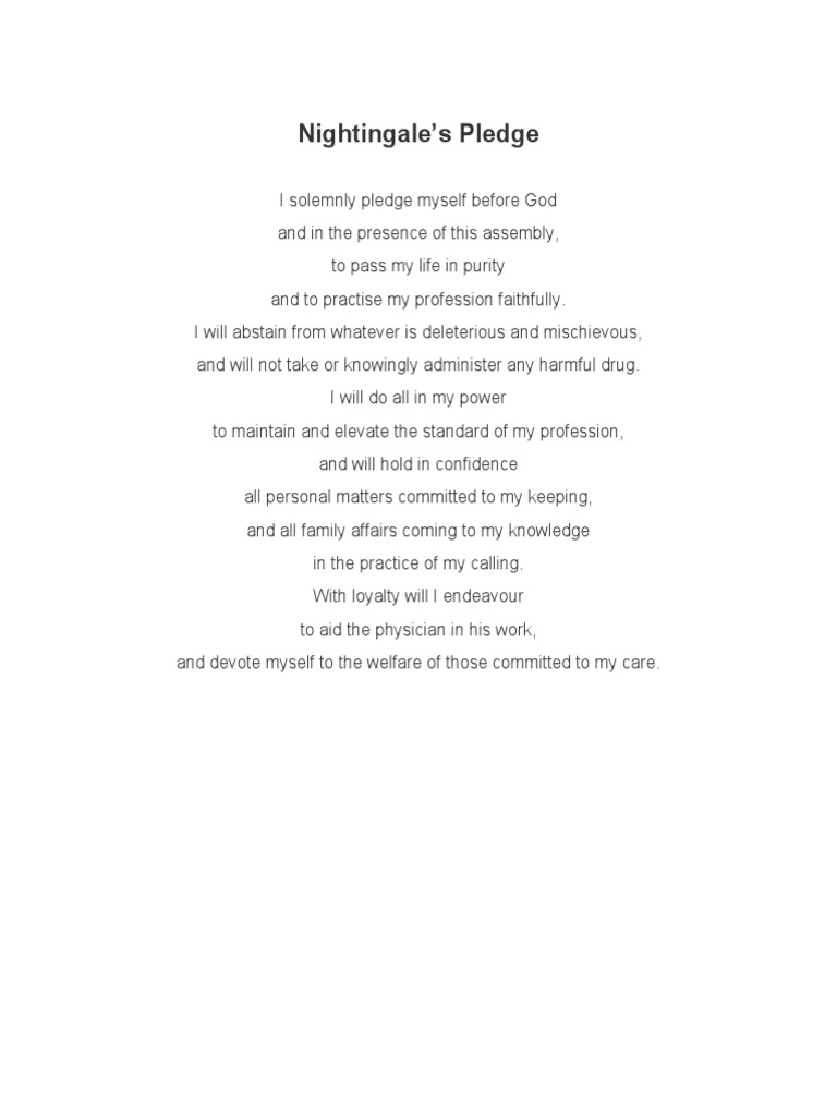 Nightingales Pledge | PDF