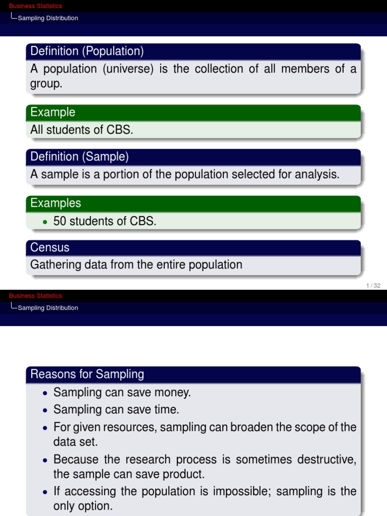 Sampling Distribution | PDF | Sampling (Statistics) | Standard Error