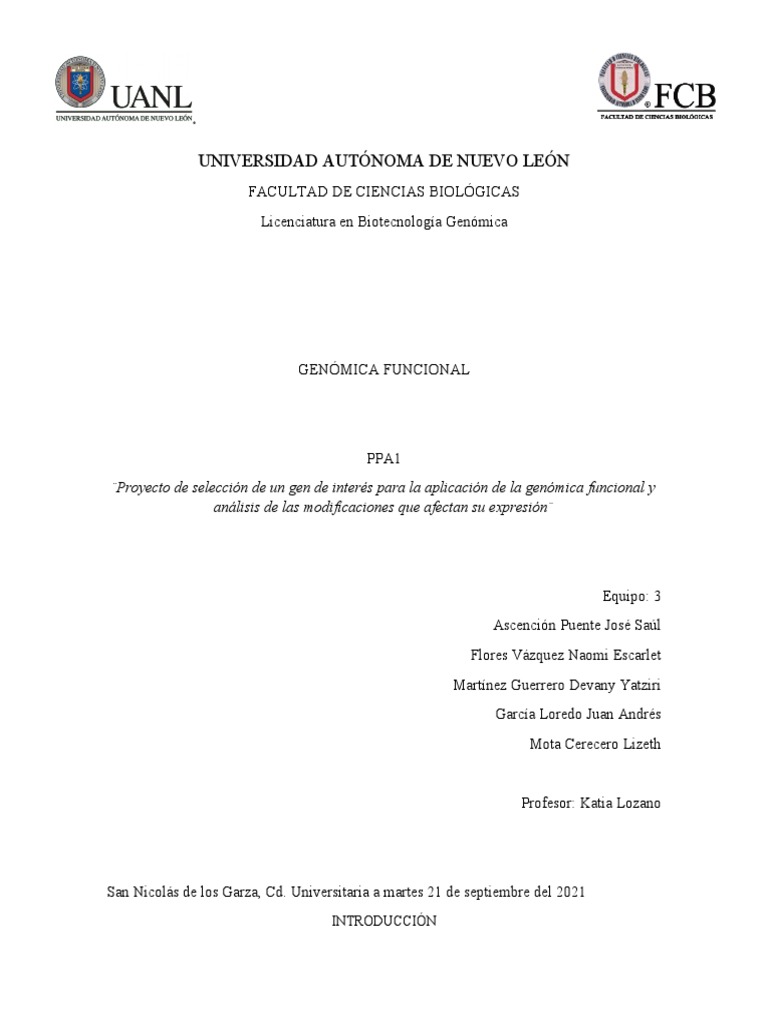 PPA1 Genómica Funcional Eq3 | PDF | Plásmido | Gene