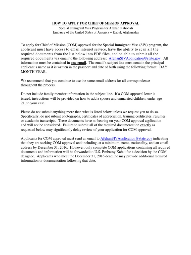 Afghan SIV Guidelines and DS 157 Instructions (Updated March 2016 ...