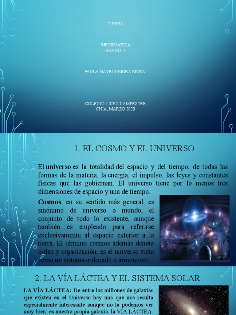 El Cosmos y el Universo: Conceptos Clave | PDF | Tierra | Universo