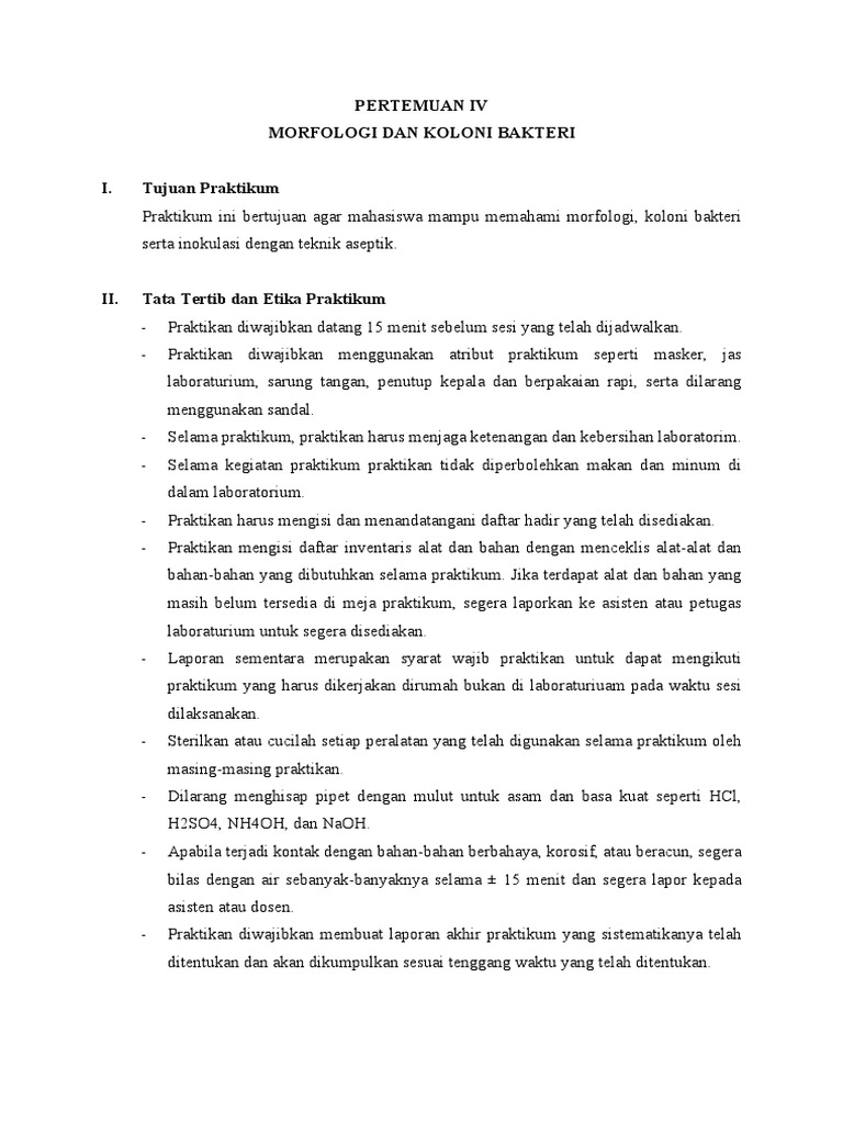 Pertemuan 4 - Bentuk, Morfologi Sel Dan Koloni Bakteri | PDF