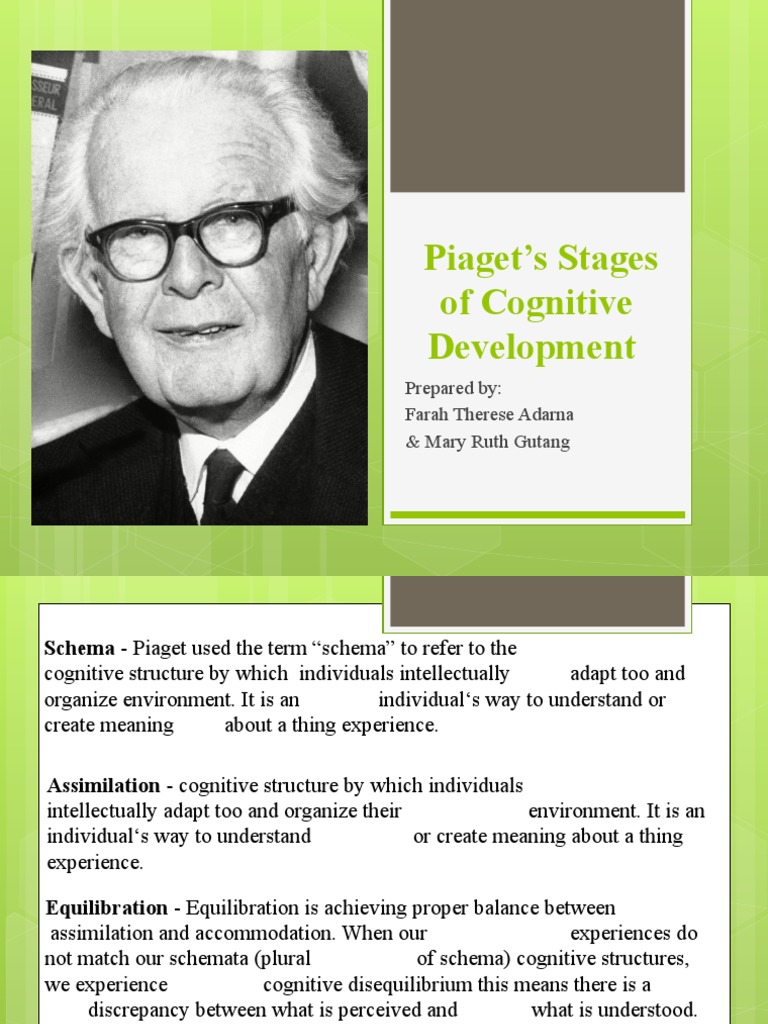 Piaget's Stages of Cognitive Development | PDF | Schema (Psychology ...