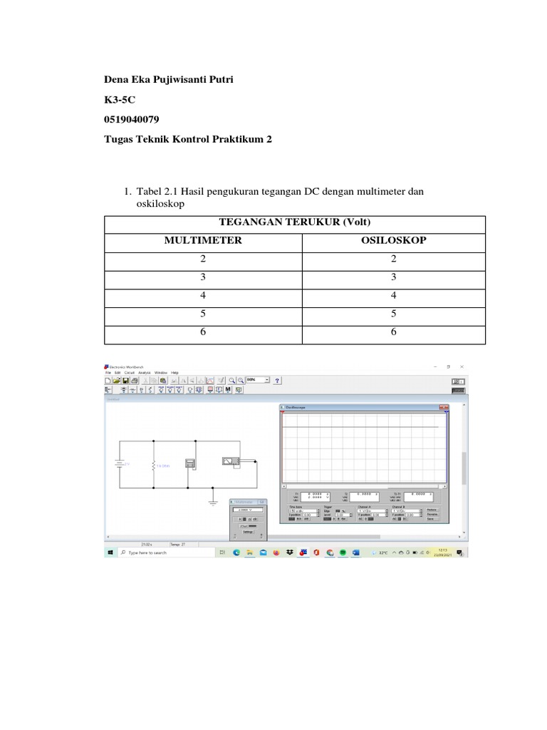 Tugas Teknik Kontrol Praktikum Lembar Kerja 2 - Dena Eka P.P - 079 | PDF
