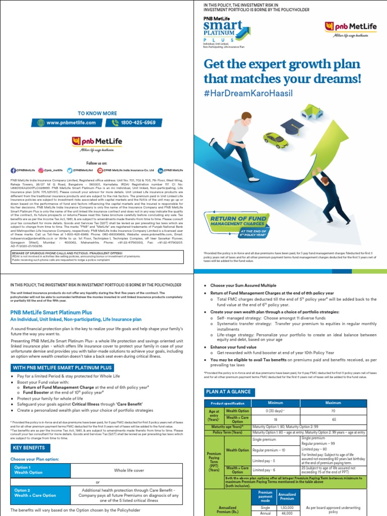 MetLife Smart Platinum Plus Brochure - 20 Nov Copy - tcm47-76489 | PDF ...