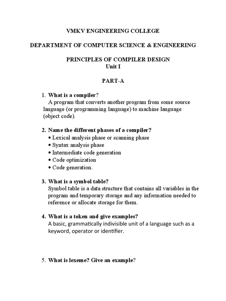 VMKV Engineering College Department of Computer Science & Engineering ...
