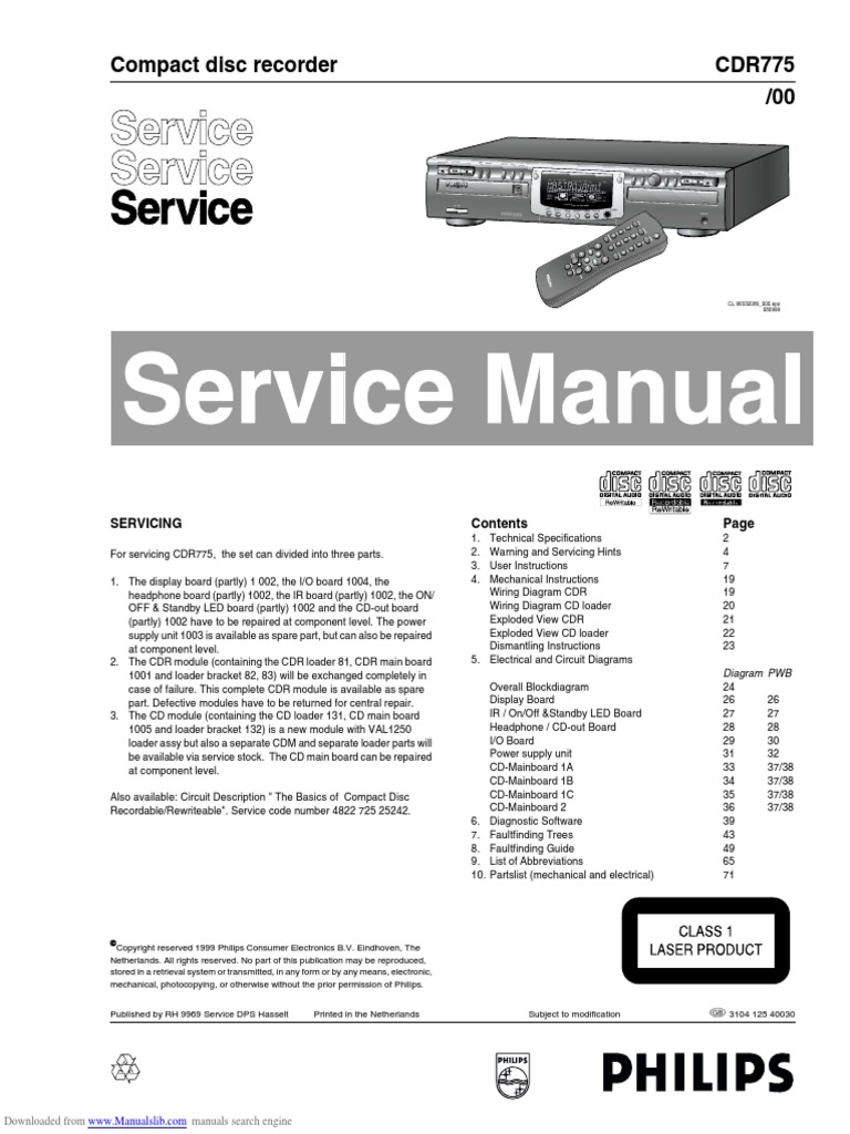 Philips Cdr775 Recorder 2 | PDF | Decibel | Signal Processing