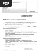 Obrazac Za Pravdanje Izostanaka Sa Nastave | PDF