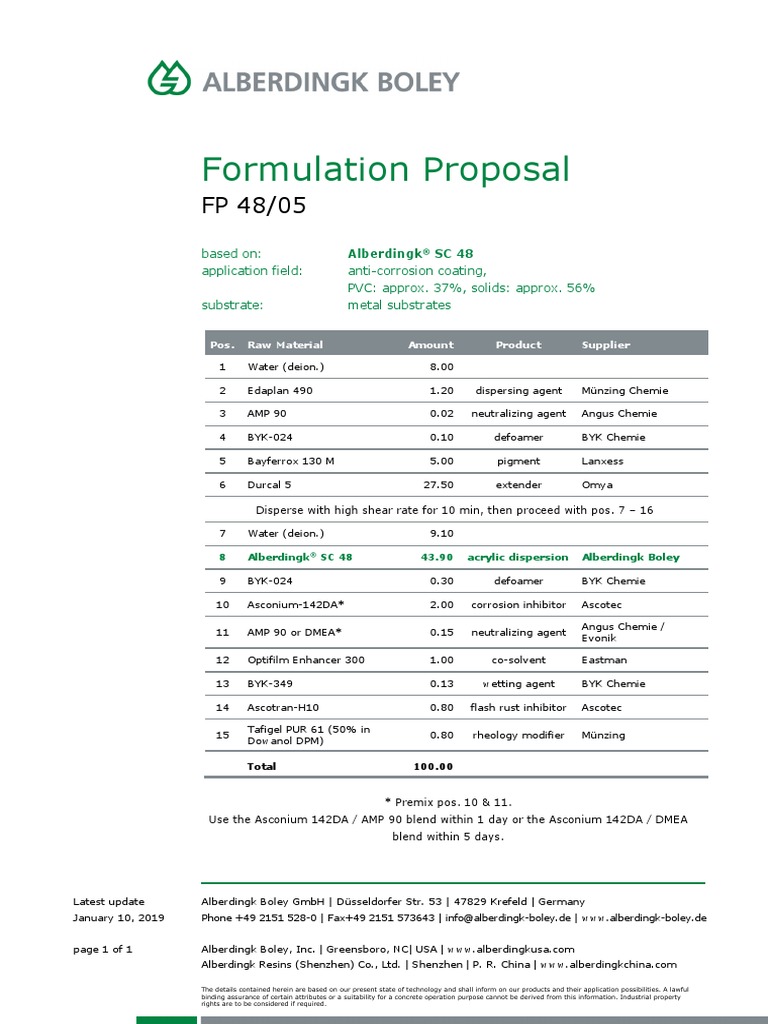 Alberdingk SC 48 - Anti Corrosion Coating Metal Substrates | PDF ...