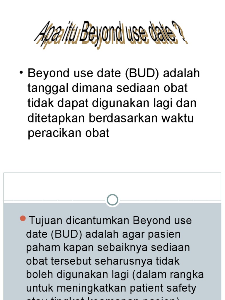 Beyond Use Date (Bud) | PDF