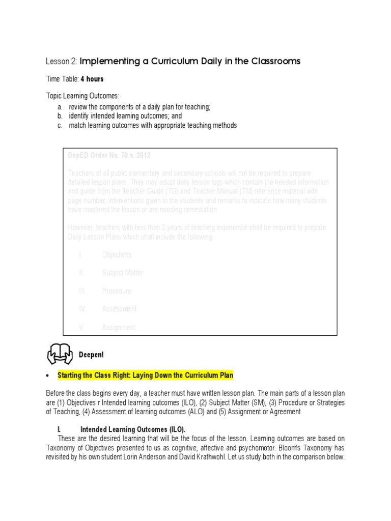 Module 4 Lesson 2 and 3 | PDF | Curriculum | Learning Styles