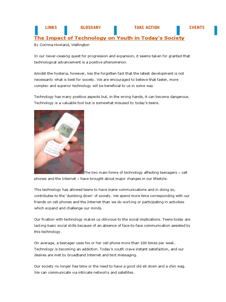 Technology's Impact on Today's Teens | PDF | Adolescence | Internet