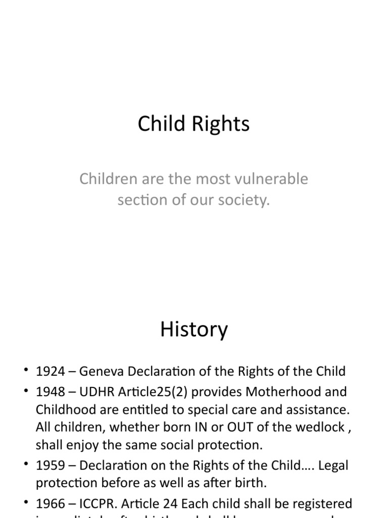 Child Rights | PDF | Children's Rights | Convention On The Rights Of ...