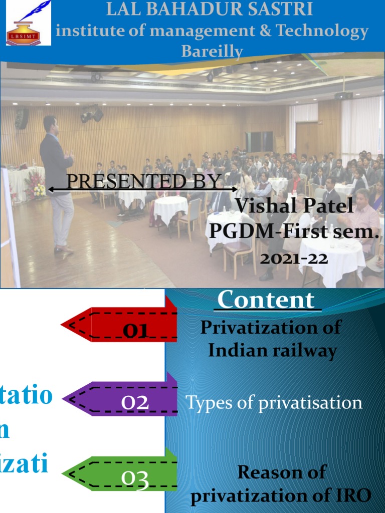 Privatization of Indian Railway | PDF | Privatization | Rail Transport