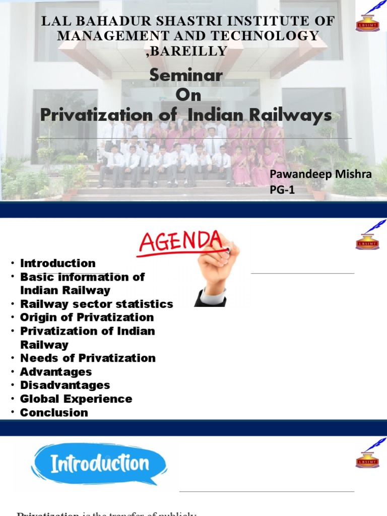 Privatization of Indian Railways | PDF | Privatization | Rail Transport