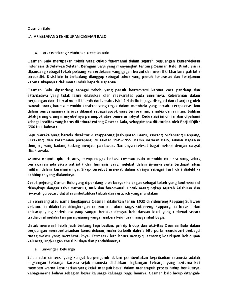 Biografi Tokoh Oesman | PDF | Ilmu Sosial | Agama & Spiritualitas
