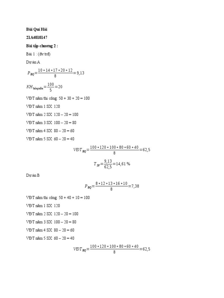 Bài tập tcdn2 | PDF