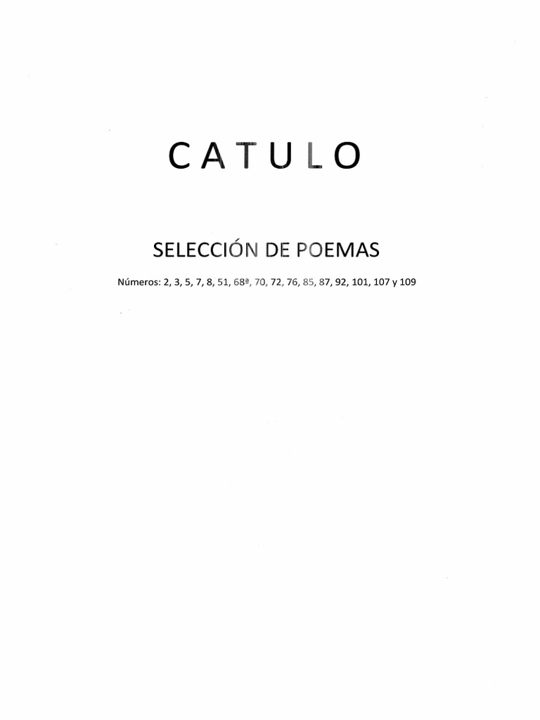 Catulo Poemas | PDF