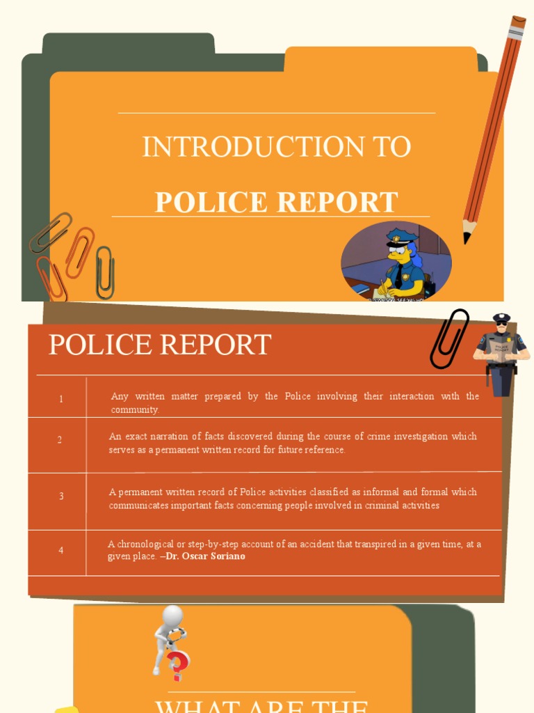 Overview of Police Report Writing | PDF | Police | Crime & Violence