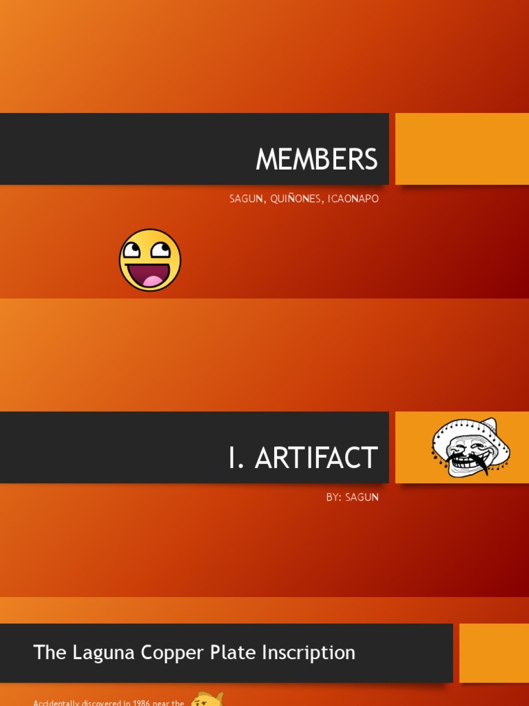 Examples of Philippine Artifact, Sociofact, and Mentifact. | PDF ...