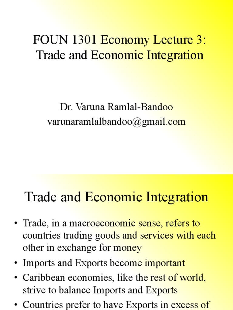 Caribbean Trade and Economic Integration | PDF | Single Market ...