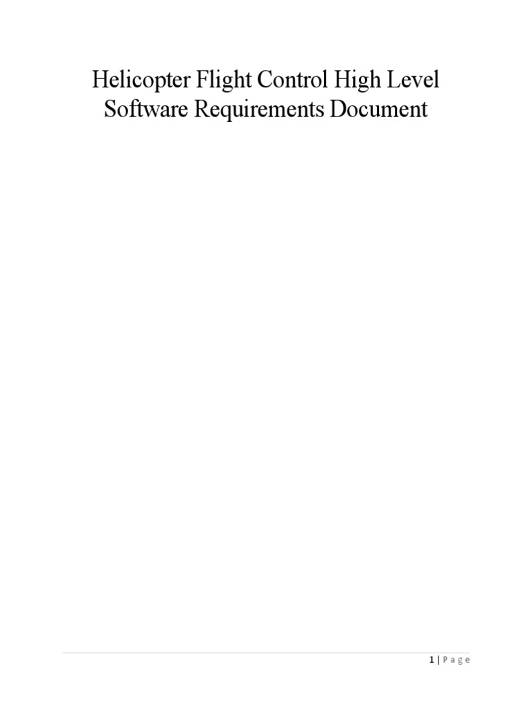 Helicopter Flight Control Software Specs | PDF | Aerospace | Computing