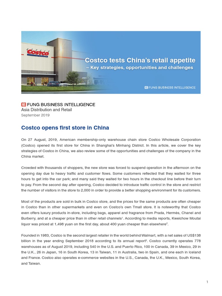 Costco Report | PDF | Costco | Retail