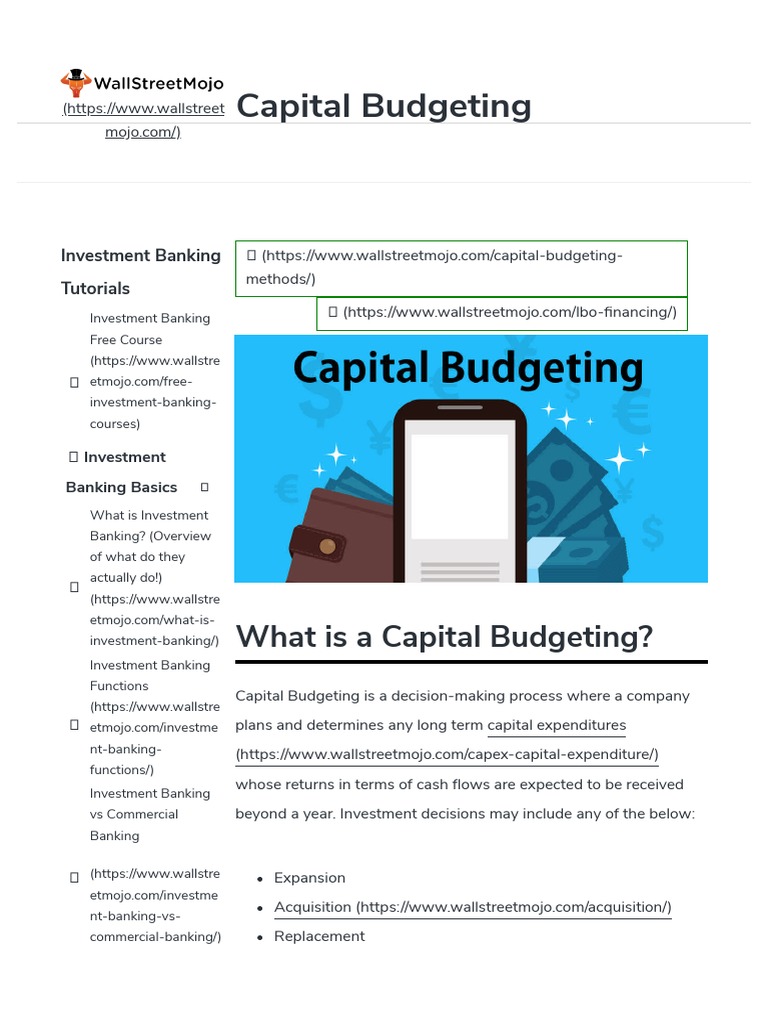 Capital Budgeting | PDF | Capital Budgeting | Net Present Value