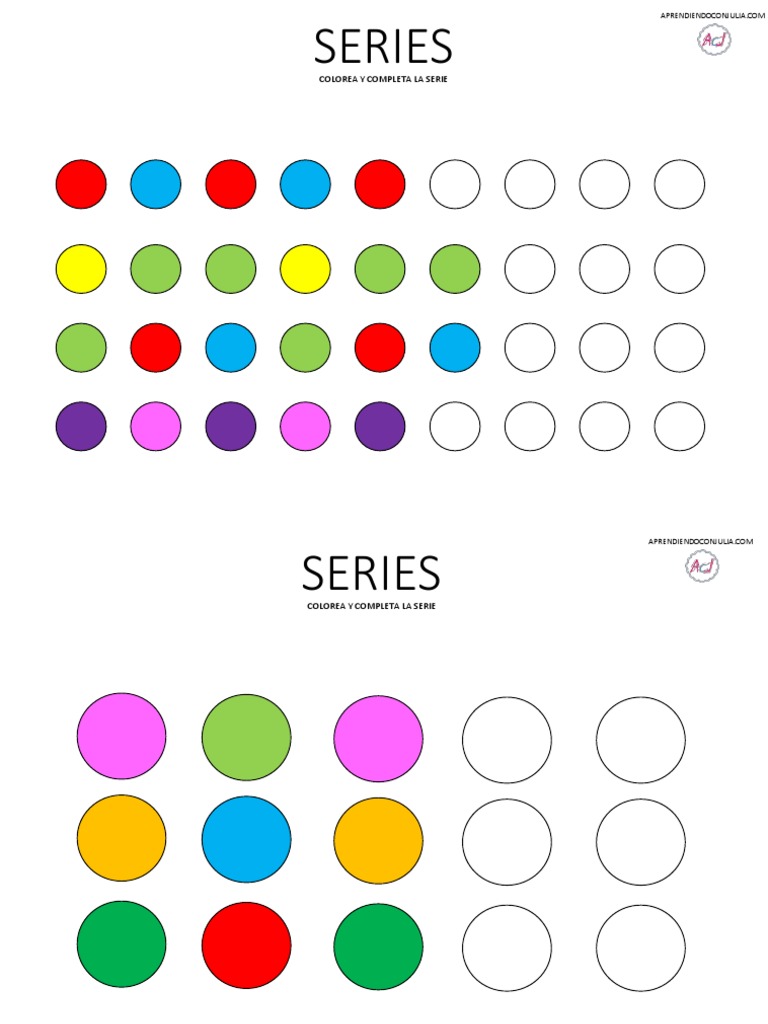 Series para Completar Formas y Colores | PDF