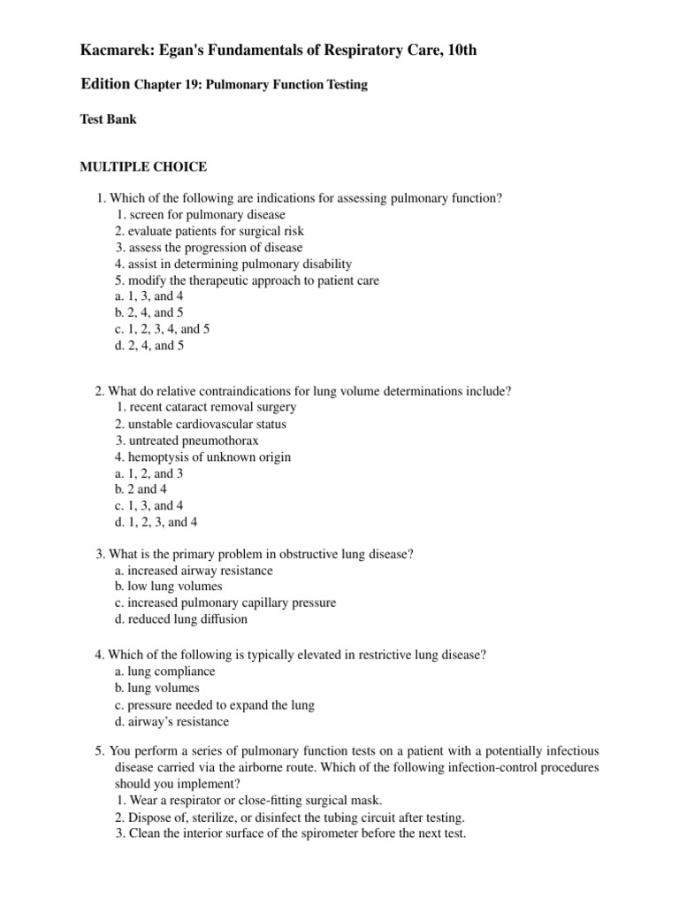 Pulmonary Function Testing Overview | PDF | Exhalation | Lung