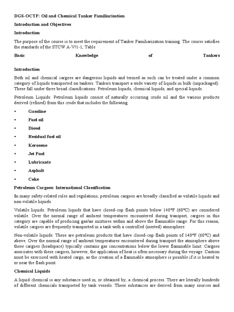 Oil and Chemical Tanker Training Guide | PDF | Oil Tanker | Petroleum