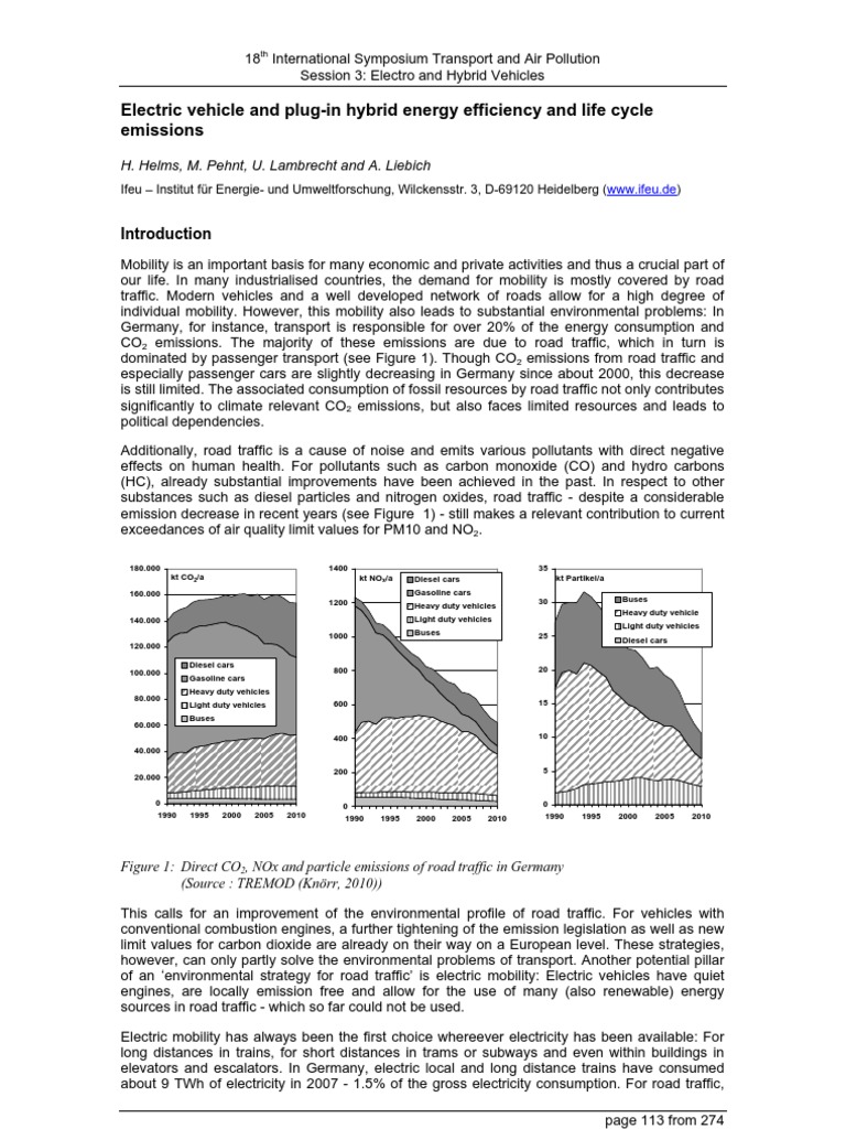 Electric Vehicle Efficiency | PDF | Plug In Hybrid | Fuel Economy In ...