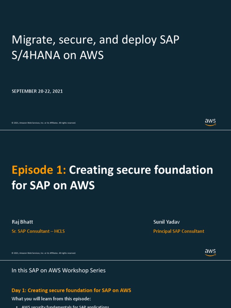 AWS SAP AWS-ENT - Slide-Deck | PDF | Amazon Web Services | Command Line Interface