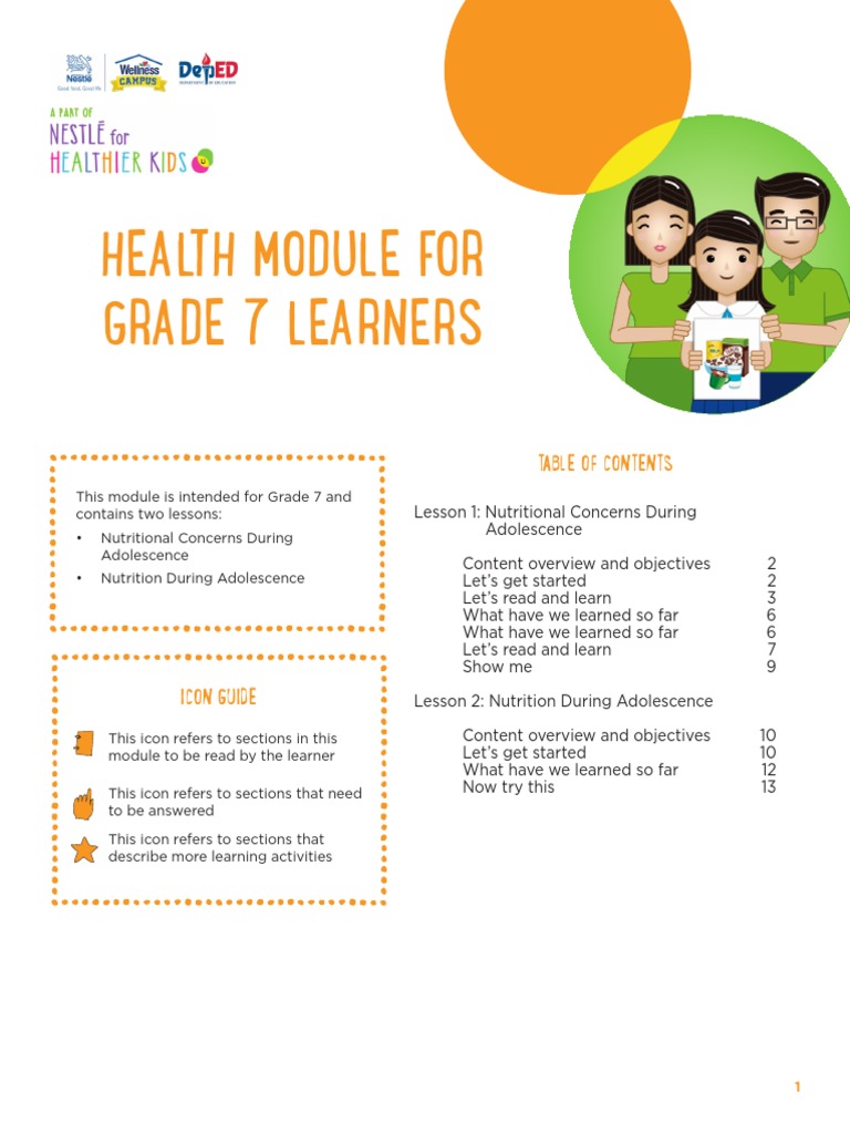 Grade 7 Self-Learning Module | PDF | Adolescence | Bulimia Nervosa