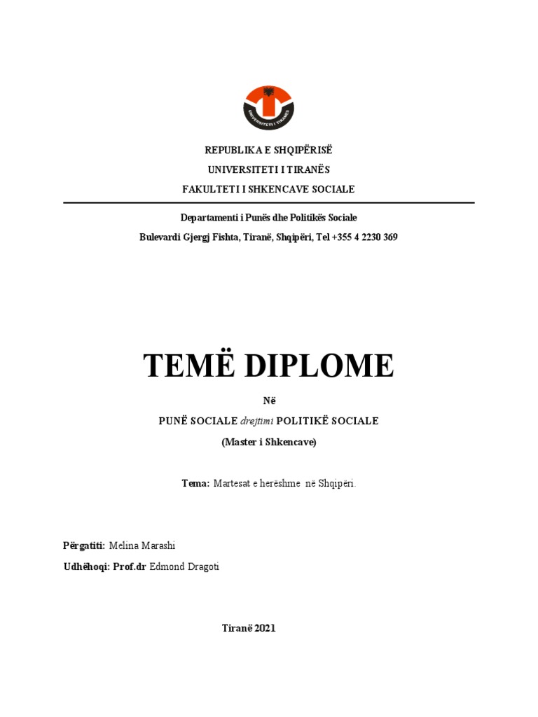 Teme Diplome. Melina Marashi | PDF