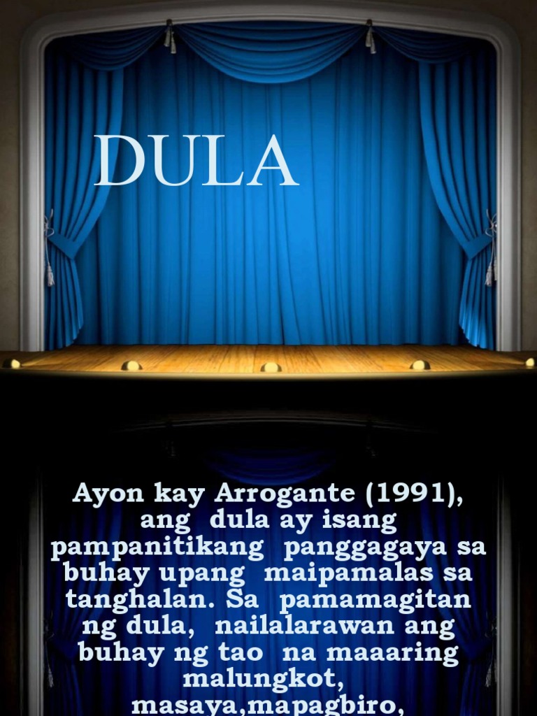 Dula at Mga Dulang Panlansangan | PDF