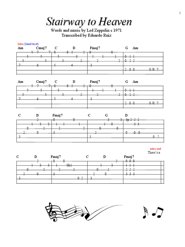 Stairway To Heaven Tab | PDF