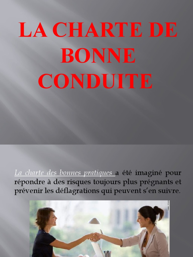 La Charte de Bonne Conduite | PDF | la communication
