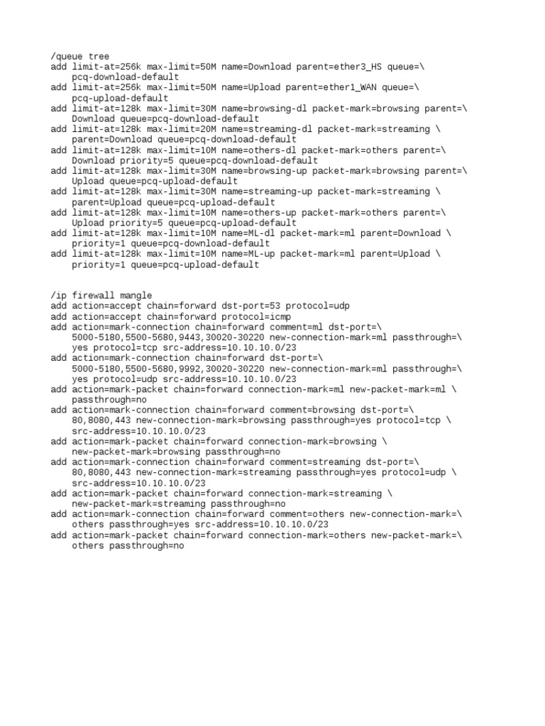 Configuring Traffic Shaping Queues and Packet Marking Rules for ...