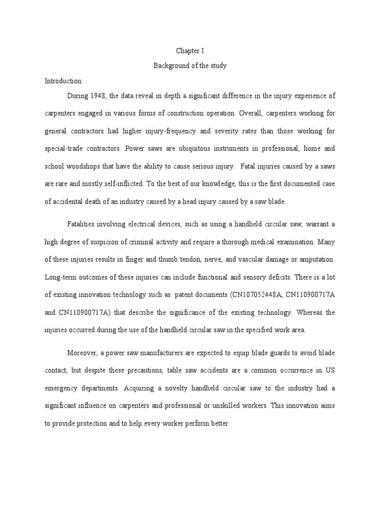 A Handheld Circular Saw Injuries Occurs | PDF | Force | Newton's Laws ...