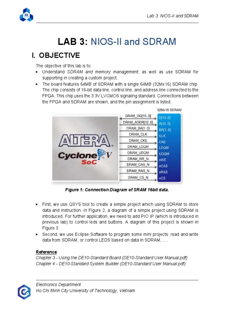 Configuring SDRAM Memory and Interfacing with NIOS-II Processor to Store and Access Data | PDF ...