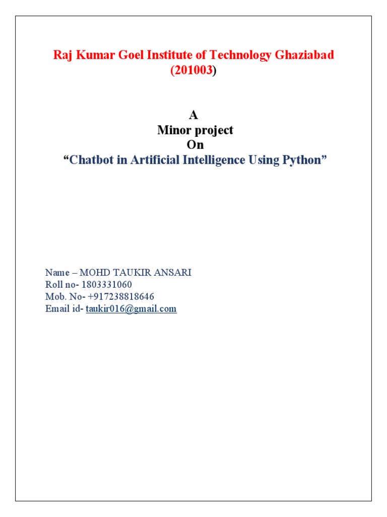 Taukir Ansari Minor Project Synopsis | PDF | Information Technology | Computing