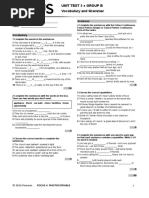 Focus 4 Unit 2 Test Answer Key | PDF | English Language