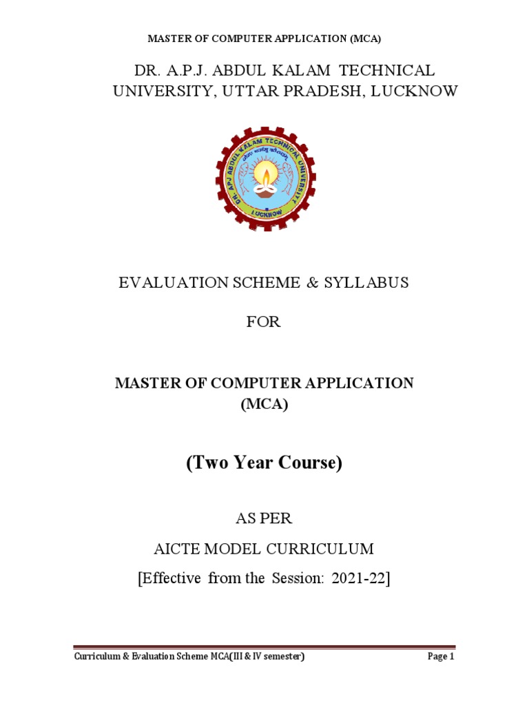 MCA - Second - Year - Detailed - Syllabus - 2021 - 22 Final | PDF ... MCA - Second - Year - Detailed - Syllabus - 2021 - 22 Final | PDF ...