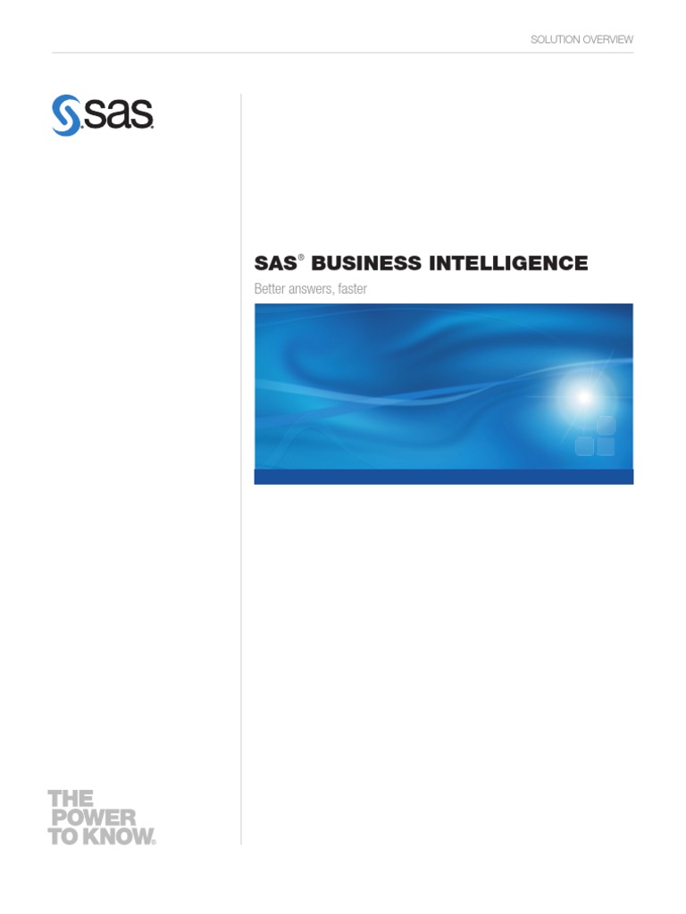 Brochure | Download Free PDF | Sas (Software) | Analytics
