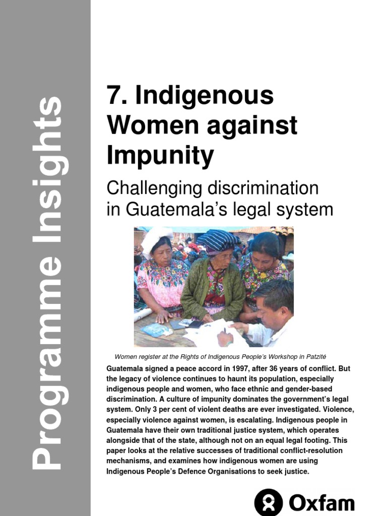 Indigenous Women Against Impunity: Challenging Discrimination in ...