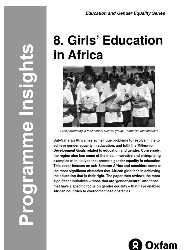 Girls' Education in Africa | PDF | Female Education | Gender Equality