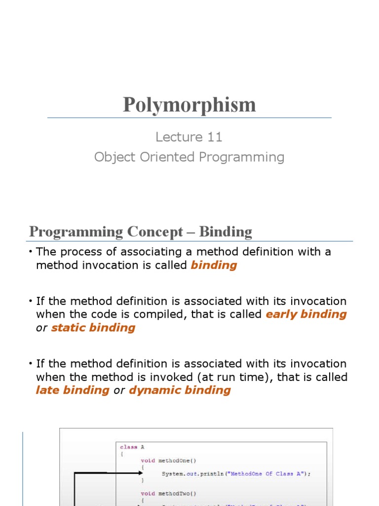 Polymorphism Object Oriented Programming Pdf Method Computer Programming Inheritance