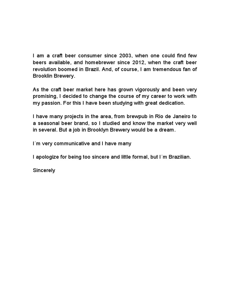 Letter of Presentation | PDF