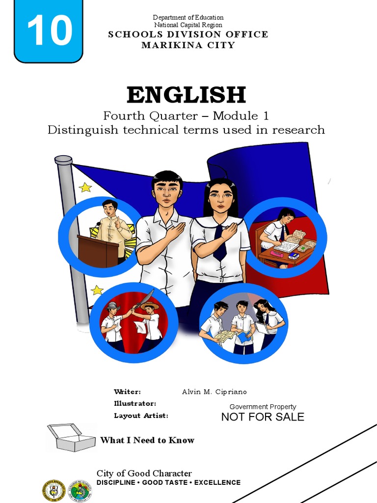 English: Fourth Quarter - Module 1 Distinguish Technical Terms Used in ...